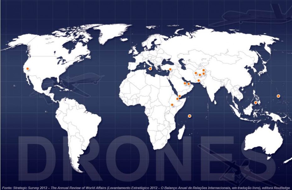 Mapa localiza bases aéreas que operam drones americanos – Defesa Aérea ...