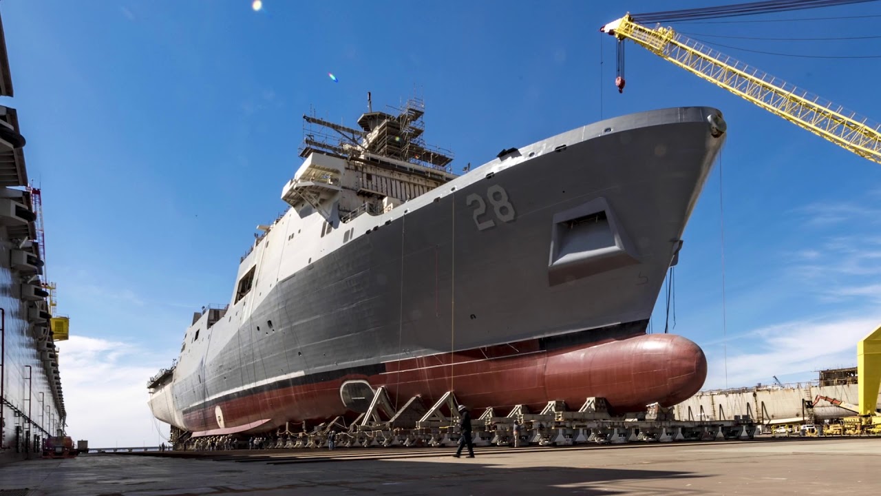 Estaleiro americano lançou o futuro USS Fort Lauderdale (LPD 28 ...